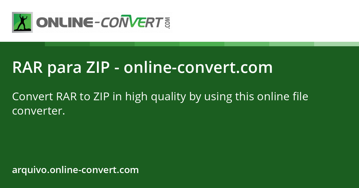 RAR a ZIP - online-convert.com